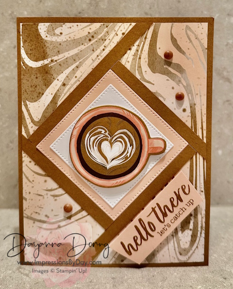 A Little Latte Fractured Card - Dayanna Donng, Stampin' Up! Demonstrator